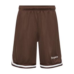 Shorts DROPSIZE "Dropsize Herren Dropsize Logo Mesh Shorts", Herren, Gr. M, US-Größen, chocolate braun, 100% Polyester, loose fit, Hosen Shorts