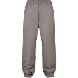 Stoffhose Urban Classics "Urban Classics Herren Classic Workwear Pants", Herren, Gr. 28, Normalgr&ouml;&szlig;en, asphalt, 65% Baumwolle, 35% Polyester, unifarben, loose fit, Hosen Stoffhose