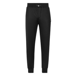 Jogginghose Philipp Plein "Iconic Plein", Mädchen, Gr. XL, US-Größen, 02, schwarz, Obermaterial: 60% Polyester, 40% Baumwolle, Hosen Jogginghose