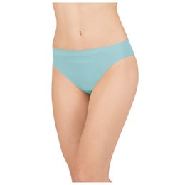 Slip TRIGEMA "TRIGEMA Slip aus Polyamid/Elastan", Damen, Gr. M, 1 Stk., blau (gletscher), 90% Polyamid, 10% Elastan, Unterhosen Slip