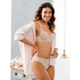 Taillenslip Viania, Damen, Gr. 36/38, 1 Stk., beige (elfenbein), 84% Polyamid, 16% Elasthan, Unterhosen Taillenslip