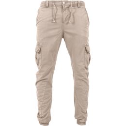 Cargohose Urban Classics "Urban Classics Herren Cargo Jogging Pants", Herren, Gr. 4XL, US-Größen, sand, 100% Baumwolle, unifarben, normal, Hosen