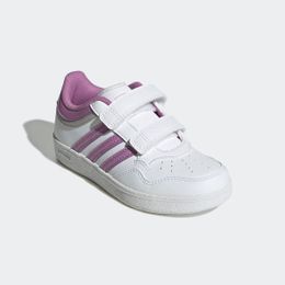 Sneaker adidas Sportswear "HOOPS 4.0 KIDS", M&auml;dchen, Gr. 30, lila (cloud wei&szlig;, preloved lila, grau two), Synthetik, Schuhe Sneaker