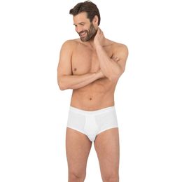 Slip TRIGEMA "TRIGEMA Slip Doppelripp im Doppelpack", Herren, Gr. 8, 2 Stk., wei&szlig;, 100% Baumwolle (Bio-Baumwolle kbA), Unterhosen Slip