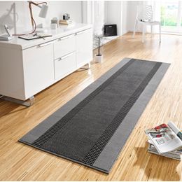 Teppich Hanse Home "Band" Gr. 44, grau, B:80cm H:9mm L:450cm, Kunstfaser, Teppiche, Teppich, Kurzflor, weich, L&auml;ufer Gr&ouml;&szlig;en, Wohnzimmer, Schlafzimmer, Esszimmer