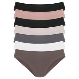 Jazz-Pants Slips Vivance, Damen, Gr. 32/34, bunt (braun, weiß, grau, puder, schwarz, rosa), Single Jersey, Obermaterial: 95% Baumwolle, 5% Elasthan, unifarben, bequem, Unterhosen, in frischen und gedeckten Farben