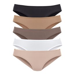 Jazz-Pants Slips Vivance, Damen, Gr. 32/34, bunt (beige, creme, taupe, schwarz, caramel), Single Jersey, Obermaterial: 95% Baumwolle, 5% Elasthan, unifarben, bequem, Unterhosen, aus elastischer Baumwoll-Qualität