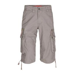 Shorts MOLECULE "Molecule Cargo Shorts 3/4 BAGGY", Herren, Gr. L, Normalgrößen, grau, Obermaterial: 100% Baumwolle, Hosen Shorts