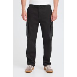 Cargohose Blend "BHNATAN CARGO", Herren, Gr. 30, Länge 30, schwarz, Twill, 98% Baumwolle, 2% Elasthan, unifarben, Basic, weit normal, Hosen, Moderne Cargohose mit Taschen