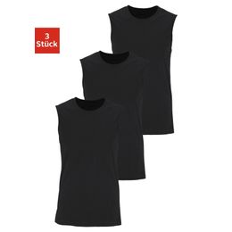 H.I.S. Muscleshirt H.I.S, Herren, Gr. 4/S, schwarz, Jersey, Obermaterial: 100% Baumwolle, unifarben, Basic, figurbetont normal, Rundhals, Shirts, mit Rundhalsausschnitt