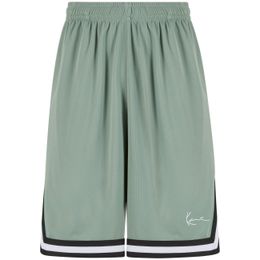 Shorts Karl Kani "Karl Kani Small Signature Essential Mesh Shorts", Herren, Gr. M, US-Gr&ouml;&szlig;en, olive, 100% Polyester, loose fit, Hosen Shorts