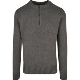 Rundhalspullover Brandit "Brandit Herren Armee Pullover", Herren, Gr. XXL, anthrazit, 100% Polyacryl, unifarben, normal, Rundhals, Pullover Rundhalspullover