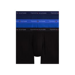 Boxershorts "3P BOXER BRIEF DTM", Damen, Gr. S (48), 3 Stk., nob blu, prp nvy, blk, Jersey, Obermaterial: 95% Baumwolle, 5% Elasthan, Tommy Hilfiger Underwear, k&ouml;rpernah, Unterhosen, mit langem Bein, elastischer Bund