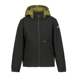 Outdoorjacke Icepeak "Icepeak Softshell jacke Knox Jr", Jungen, Gr. 164, schwarz, 95% Polyester, 5% Elasthan, Jacken Outdoorjacke