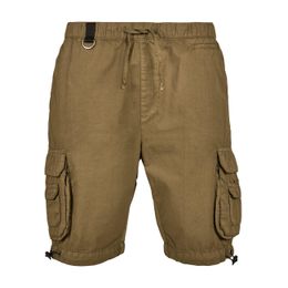 Stoffhose Urban Classics "Urban Classics Herren Double Pocket Cargo Shorts", Herren, Gr. L, US-Gr&ouml;&szlig;en, summerolive, 100% Baumwolle, unifarben, normal, Hosen Stoffhose