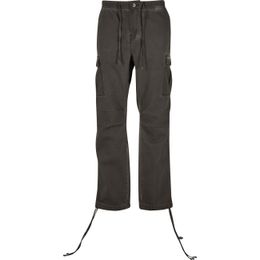 Cargohose 2Y STUDIOS "2Y Studios Lunas 2-Pocket Cargo Pants", Herren, Gr. 33, Normalgr&ouml;&szlig;en, washed oil schwarz, 100% Baumwolle, unifarben, normal, Hosen Cargohose