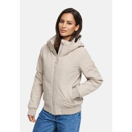 Winterjacke Marikoo "Mooni 16", Damen, Gr. M, beige (light taupe), Obermaterial: 100% Nylon; Innenseite: 100% Polyester; Futter: 100% Polyester, Jacken, Gefütterte Übergangsjacke mit Kapuze und Kordelzug