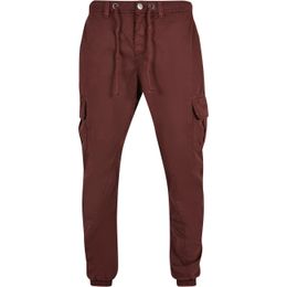 Cargohose Urban Classics "Urban Classics Herren Cargo Jogging Pants", Herren, Gr. M, US-Größen, cherry, 100% Baumwolle, unifarben, normal, Hosen
