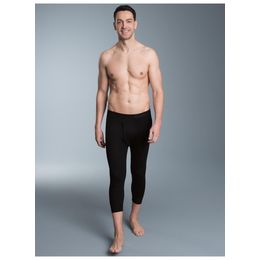 Lange Unterhose TRIGEMA "TRIGEMA 3/4 Unterhose im Doppelpack", Herren, Gr. 10, 2 Stk., schwarz, 100% Baumwolle (Bio-Baumwolle kbA), Unterhosen Unterhose Unterw&auml;sche Lange Unterhose Multipacks