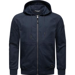 Outdoorjacke Ragwear "Garoo", Herren, Gr. M (50), blau (dunkelblau), Material: 100% Baumwolle, Basic, bequem h&uuml;ftbedeckend, hoch geschlossener Ausschnitt, &Auml;rmel ohne &Auml;rmelschlitz B&uuml;ndchen, Jacken Outdoorjacke, Stylische Herren &Uuml;bergangsjacke aus Ripstop-Material