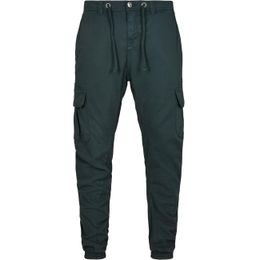 Cargohose Urban Classics "Urban Classics Herren Cargo Jogging Pants", Herren, Gr. 4XL, US-Gr&ouml;&szlig;en, bottlegr&uuml;n, 100% Baumwolle, unifarben, normal, Hosen Cargohose