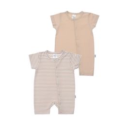 Strampler Liliput, Jungen, Gr. 86/92, EURO-Gr&ouml;&szlig;en, beige, 95% Baumwolle, 5% Polyester, Rundhals, Overalls, mit praktischen Druckkn&ouml;pfen