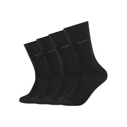 Socken Camano "ca-soft", Damen, Gr. 35-38, schwarz, Baumwollmischung, unifarben, normal, Socken Socken, mit verstärktem Fersen- und Zehenbereich
