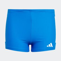 Badehose adidas Performance "3S BLD BOXER Y", Jungen, Gr. 128, N-Gr, blau (bright royal, weiß), Obermaterial: 78% Polyamid, 22% Elasthan, Badehosen Badehose