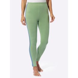 Leggings, Herren, Gr. 56, Normalgr&ouml;&szlig;en, gr&uuml;n (eucalyptus), 95% Baumwolle, 5% Elasthan, unifarben, lang, Hosen Leggings
