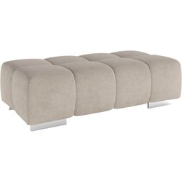 Hockerbank COTTA "Orion", platinum, B:134cm H:42cm T:70cm, 100% Polyester, Hocker