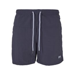 Badeshorts Urban Classics "Urban Classics Herren Block Swim Shorts", Herren, Gr. 3XL, US-Größen, schwarzshadow, 100% Polyamid, Badehosen