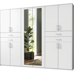 Kleiderschrank wimex "Taiga Kleiderschrank mit Spiegel OTTOs Choice Topseller", wei&szlig;, B:270cm H:210cm T:58cm, Spanplatte, Schr&auml;nke, Kleiderschrank, mit Schubladen auf bequemer H&ouml;he, Topseller