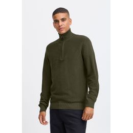 Troyer Blend "BHPullover", Herren, Gr. XXL, forest night, Feinstrick, 100% Baumwolle, unifarben, slim fit normal, ohne Ausschnitt, Pullover, Stilvoller Troyer mit Reißverschluss