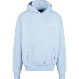 Kapuzensweatshirt DROPSIZE "Dropsize Herren Heavy Oversize Embo Hoodie", Herren, Gr. S, babyblau, 70% Baumwolle, 30% Polyester, Sweatshirts