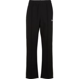 Jogginghose Karl Kani "Karl Kani Kani Sidestripe Trackpants", Herren, Gr. M, US-Größen, schwarz, sanftes weiß, 55% Polyester, 39% Baumwolle, 6% Elasthan, loose fit, Hosen Jogginghose