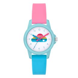 Quarzuhr Cool Time, rosa, türkis, Armbanduhren, Kinder, Armbanduhr, Silikonarmband, analog