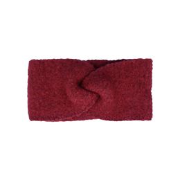 Stirnband Capelli New York, Damen, rot, Fleece, Kunstfaser, meliert, Mützen, mit Boucle-Optik