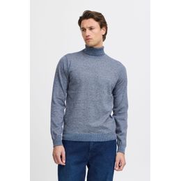Strickpullover Blend "BHBRUTON roll neck knit", Herren, Gr. XL, marineblaus, Feinstrick, 100% Polyester, meliert, Basic, regular fit normal, ohne Ausschnitt, eingesetzt, Pullover Strickpullover, Stilvoller Strickpullover mit Rollkragen