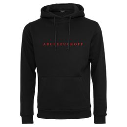 Kapuzensweatshirt MisterTee "MisterTee Herren ABC Hoody", Herren, Gr. M, schwarz, 65% Baumwolle, 35% Polyester, unifarben, Sweatshirts