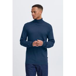 Rollkragenpullover Blend "BHDAN", Herren, Gr. M, blau (marineblaus), Feinstrick, 70% Viskose, 30% Nylon, meliert, Basic, normal normal, ohne Ausschnitt, Pullover, Stilvoller Strickpullover mit Rollkragen