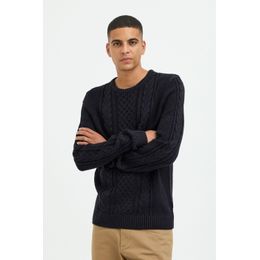 Strickpullover Blend "BHPullover", Herren, Gr. L, schwarz, Grobstrick, 80% Polyacryl, 20% Baumwolle, Basic, regular fit normal, Rundhals, Pullover, Klassischer Grobstrickpullover