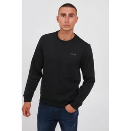Rundhalspullover Blend "BHDownton", Damen, Gr. S, schwarz, Sweatware, 50% Baumwolle, 50% Polyester, unifarben, regular fit normal, Rundhals, Pullover Rundhalspullover, Klassisches Sweatshirt mit Rundhalsausschnitt