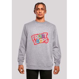 Sweatshirt F4NT4STIC "Kellogg's Froot Loops Breakfast Cereal Pop Art", Herren, Gr. XXL, erdgrau, Obermaterial: 50% Baumwolle, 50% Polyester, regular fit, Rundhals, ohne B&uuml;ndchen, Sweatshirts Sweatshirt, Premium Qualit&auml;t