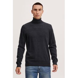 Rollkragenpullover Blend "BHPullover", Herren, Gr. L, charcoal mix, Feinstrick, 100% Baumwolle, unifarben, regular fit normal, hoch geschlossener Ausschnitt, eingesetzt, Pullover, Feinstrick Pullover mit Rollkragen