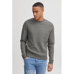 Longpullover Blend "BHChristo", Herren, Gr. S, iron gate, Sweatware, 57% Baumwolle, 43% Polyester, regular fit normal, Rundhals, Pullover Longpullover, Klassisches Sweatshirt mit Rundhalsausschnitt