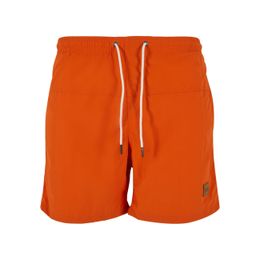 Urban Classics Herren Badeshorts "Urban Classics Herren Block Swim Shorts"rust orange, Gr. M, 100% Polyamid, Badehosen