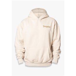 Kapuzensweatshirt DROPSIZE "Dropsize Herren Dropsize Heavy Oversize White Dove 2.0 Hoodie", Herren, Gr. L, coconutmilk, 70% Baumwolle, 30% Polyester, bedruckt, Sweatshirts
