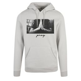 Sweatshirt MisterTee "MisterTee Herren Pray Hoody", Herren, Gr. L, lightasphalt, 65% Baumwolle, 35% Polyester, unifarben, Sweatshirts