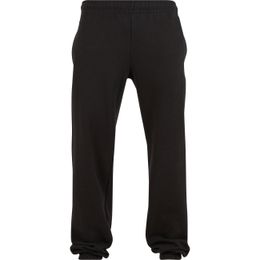 Jogginghose Urban Classics "Urban Classics Basic Loose Sweatpants", Herren, Gr. 4XL, US-Größen, schwarz, 80% Baumwolle, 20% Polyester, unifarben, loose fit, Hosen