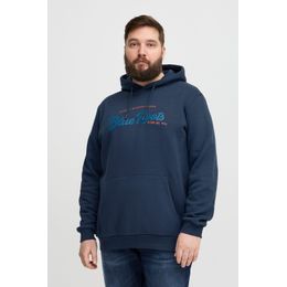 Troyer Blend "BHBSweatshirt", Herren, Gr. 5XL, blau (marineblaus), Sweatware, 55% Polyester, 45% Baumwolle, bedruckt, Basic, regular fit normal, ohne Ausschnitt, eingesetzt, Pullover, Gemütliche Sweatjacke mit Kapuze
